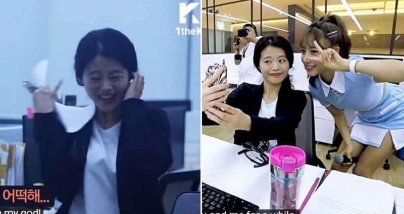 K-Pop Girl Group A-Pink Pranks Office Worker During Night Shift