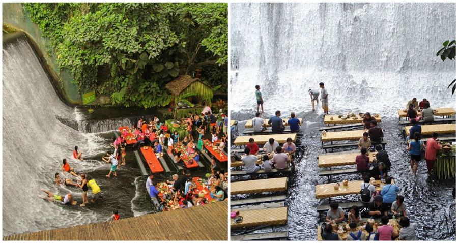 'Waterfall Restaurant' in the Philippines Will Literally Make You Wet