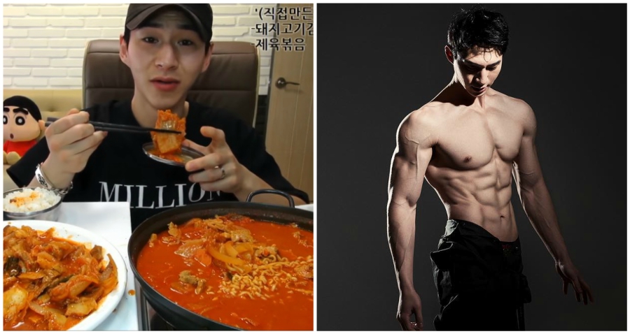Korean YouTuber Who Eats on Camera For a Living Takes Off His Shirt ...