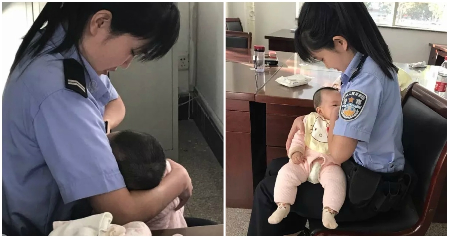 Chinese Policewoman Breastfeeds Baby of Suspect on Trial, Melts ...