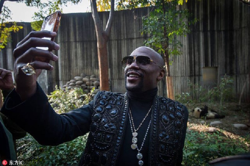 Floyd Mayweather Jr. Adopts Baby Panda in China, Names It After Himself ...