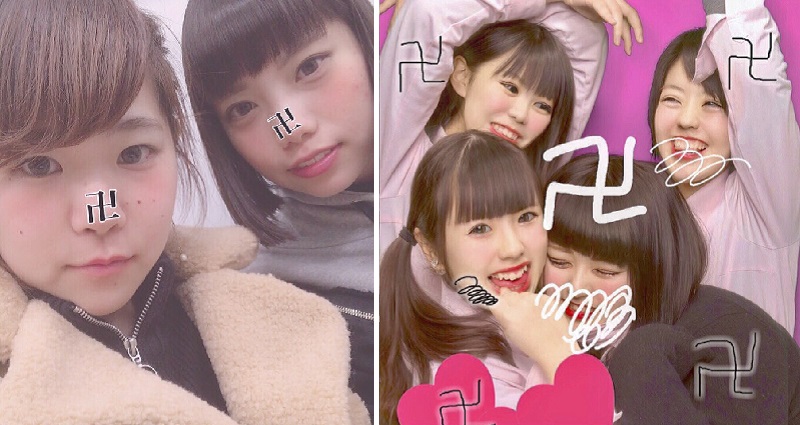 Buddhist Swastika Symbol Used in Selfies by Japanese Schoolgirls