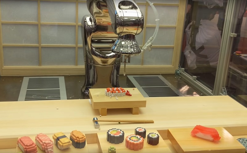 Japanese Robot 3D-Prints Edible 8-Bit Sushi | NextShark.com