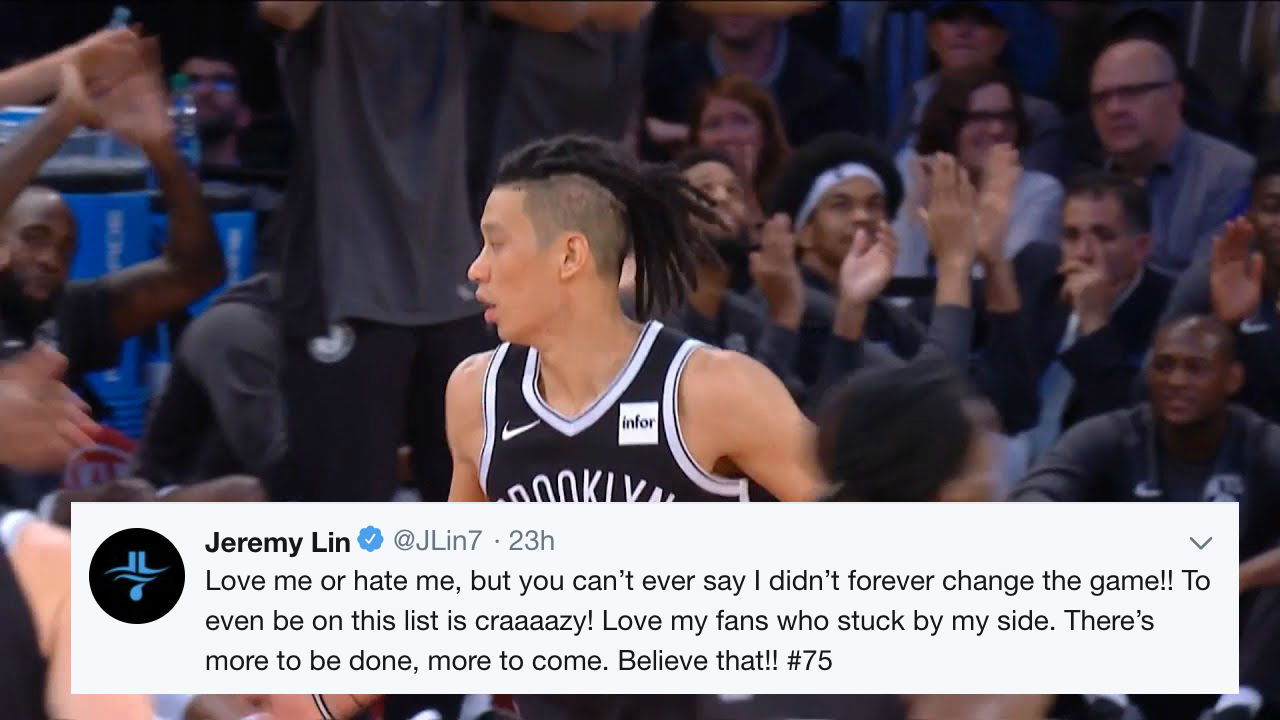 Jeremy Lin Named One of the Most Influential NBA Players Ever By ESPN