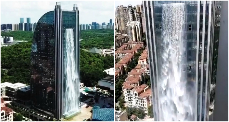 China Unveils the World’s Highest Man-Made Waterfall