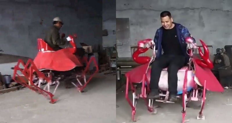 Chinese Farmer Invents Quirky 'Crab Vehicle' Because Why Not