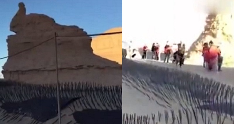 Chinese Park Uses Sharp Metal Spikes to Stop Tourists From Ruining Rock ...