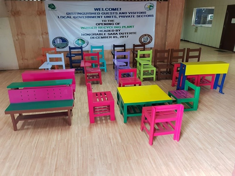 Filipino Engineer Uses Recycled Plastic Waste to Create Chairs for ...