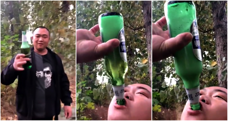 Chinese Man Chugs His Beer ‘Tornado’-Style and Twitter is All for It