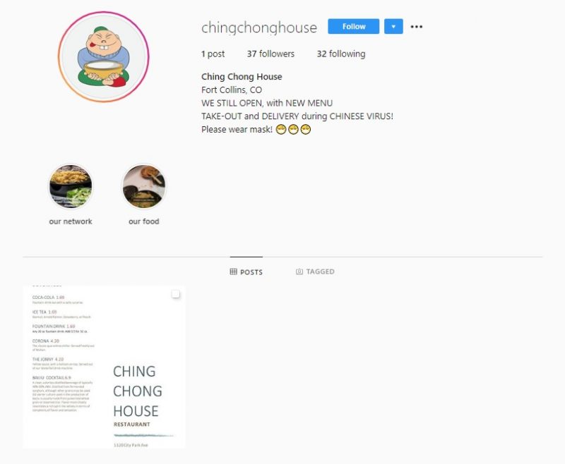 ‘Ching Chong House’ Restaurant in Colorado Emerges on Instagram and ...