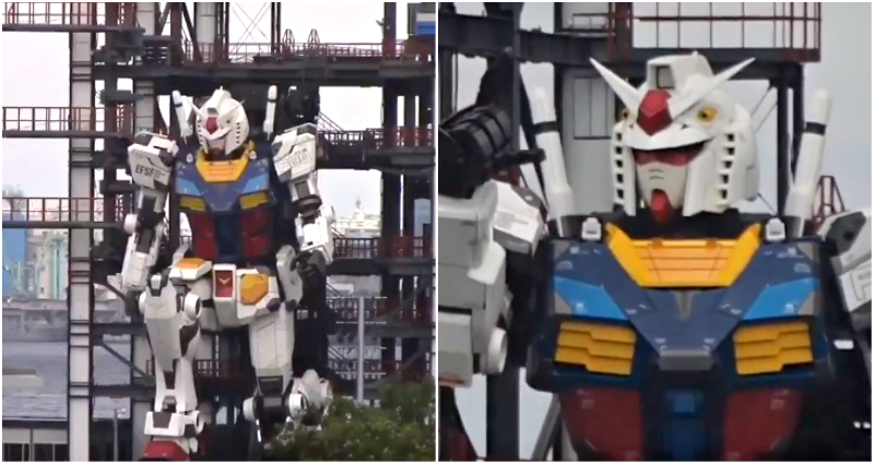 Japan's 60-Foot, 25-Ton Gundam Robot Moves for the First Time
