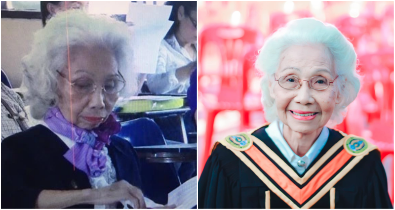 Thai Woman Graduates University at 88