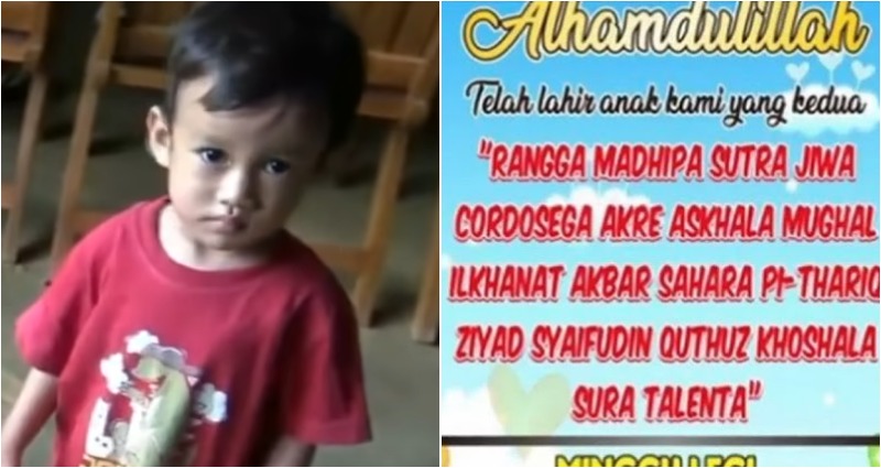 Think you have a difficult name? Indonesian boy's name is made up of 19 ...