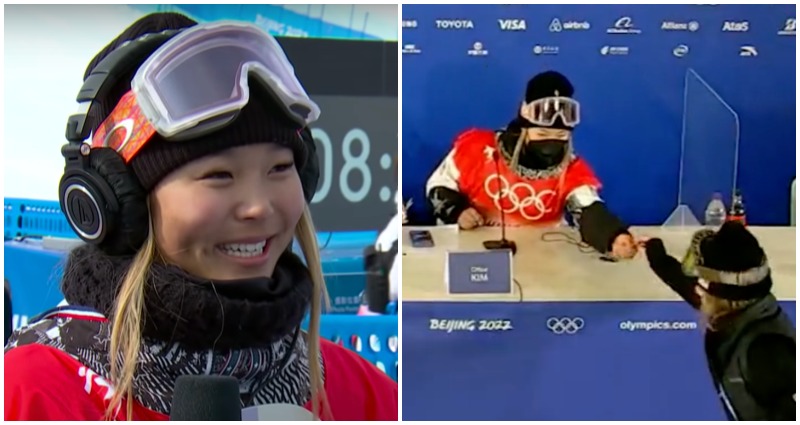 'I’m starving': Chloe Kim asks reporters for snacks on her way to ...