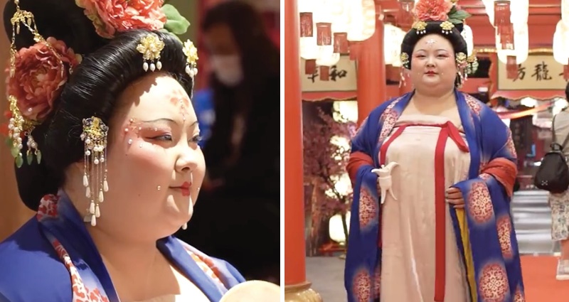 Plus-size Chinese woman who impersonates ancient beauty spreads body ...