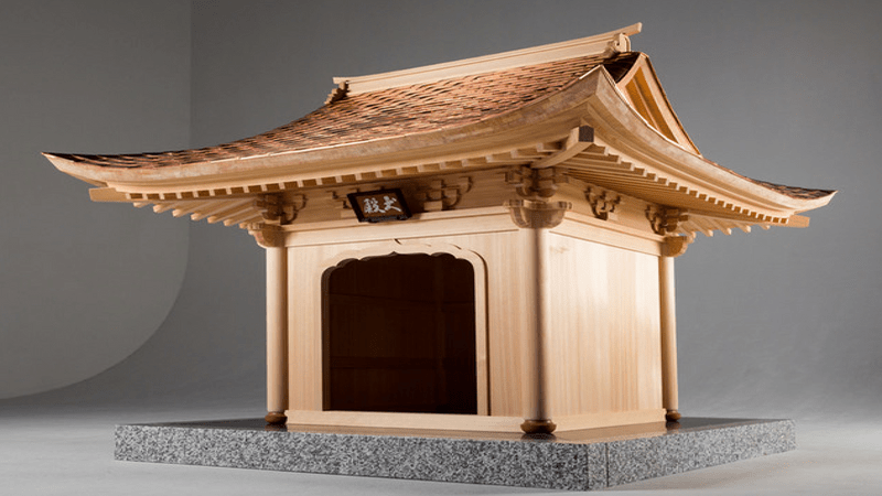 This traditional Japanese architecture-inspired doghouse is ...
