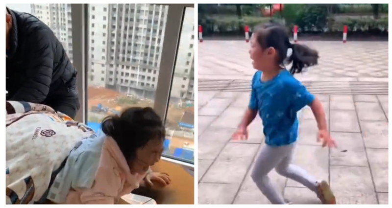 Video of 8-year-old Chinese girl running for first time after paralysis ...