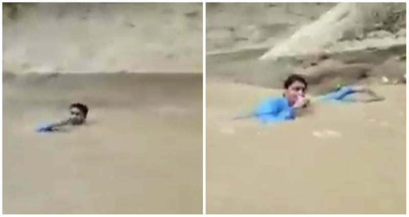 Pakistani journalist reporting on deadly floods while neck-deep in ...