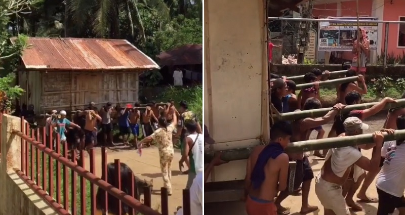 Viral ‘bayanihan’ video shows Filipinos carrying old man’s house in ...