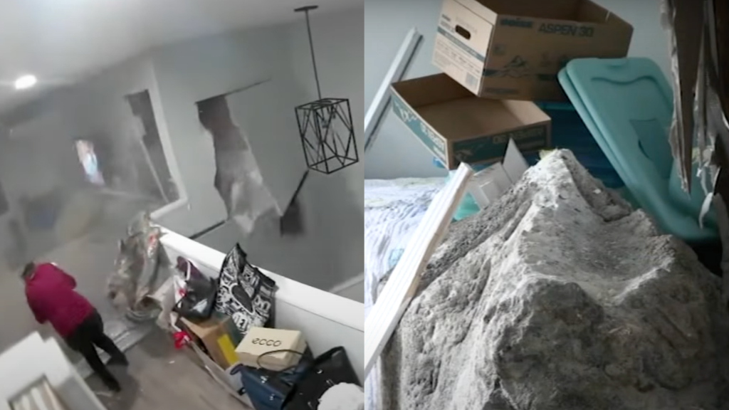 Video: 5-foot boulder crashes into Hawaii home, narrowly missing ...