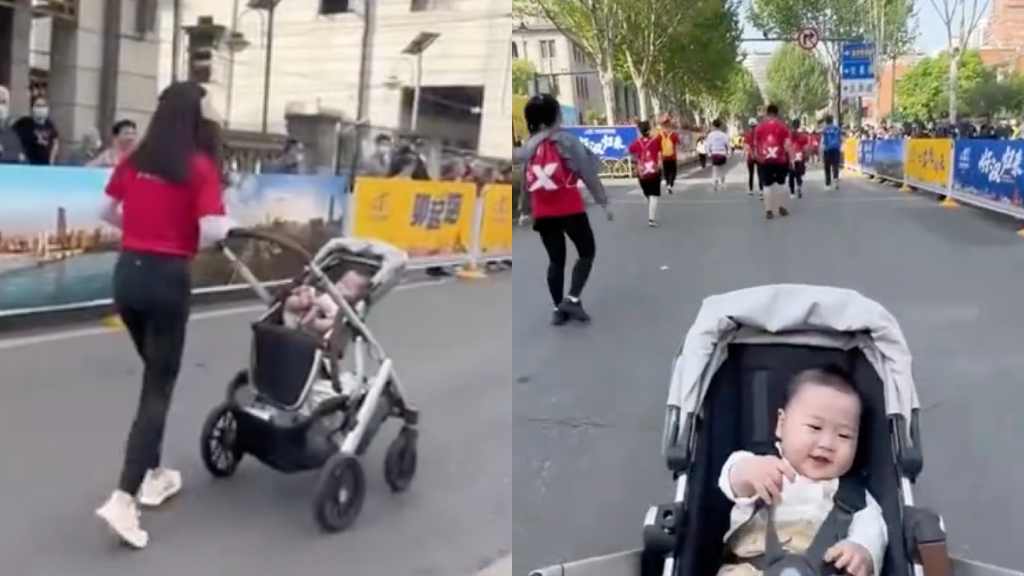 Woman who completed 8-mile race while pushing baby in stroller inspires ...