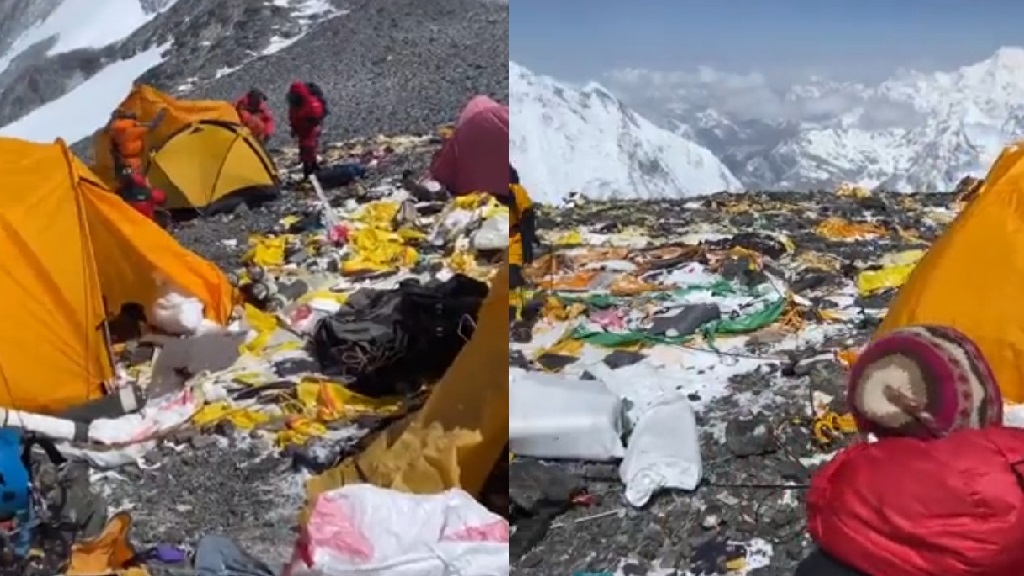 Alarming video shows how Mount Everest became 'world's highest garbage ...