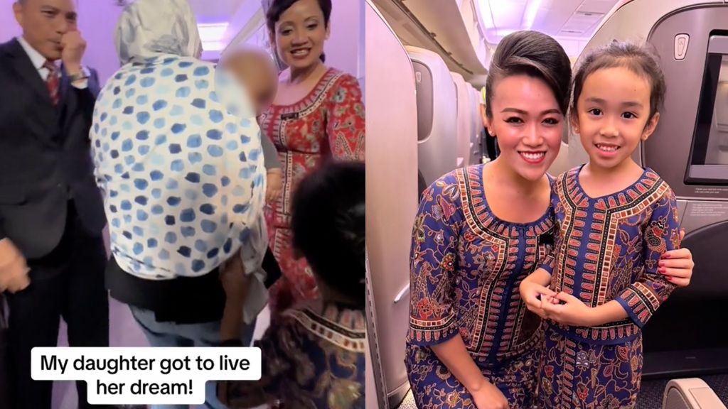 Watch: 5-year-old girl 'lives her dream' by wearing sarong kebaya on Singapore Airlines flight