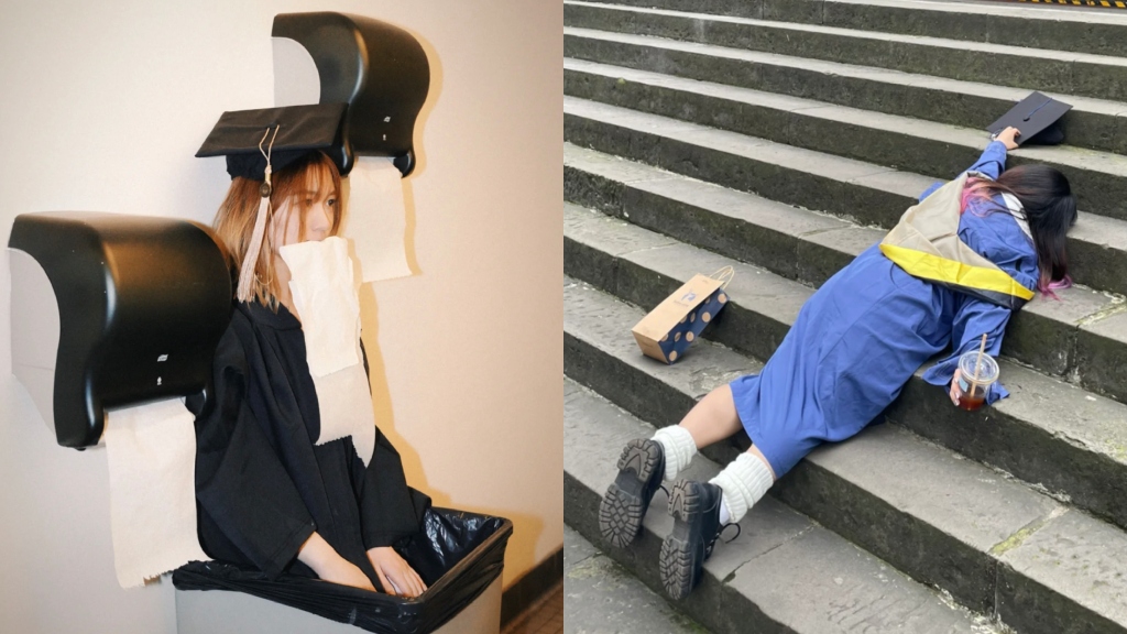Chinese students post unflattering graduation photos to reflect reality ...