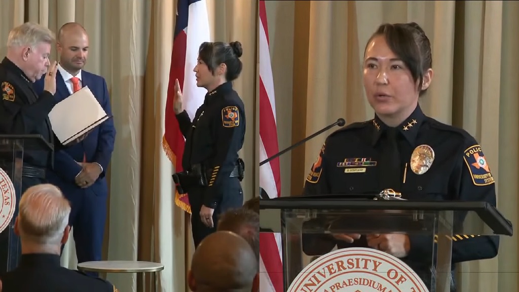 University of Texas Police Department swears in first Asian American ...