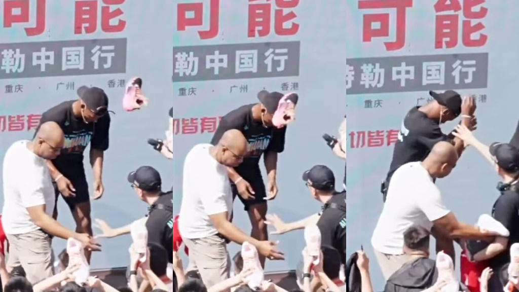 Miami Heat’s Jimmy Butler hit in the head with a shoe at China event