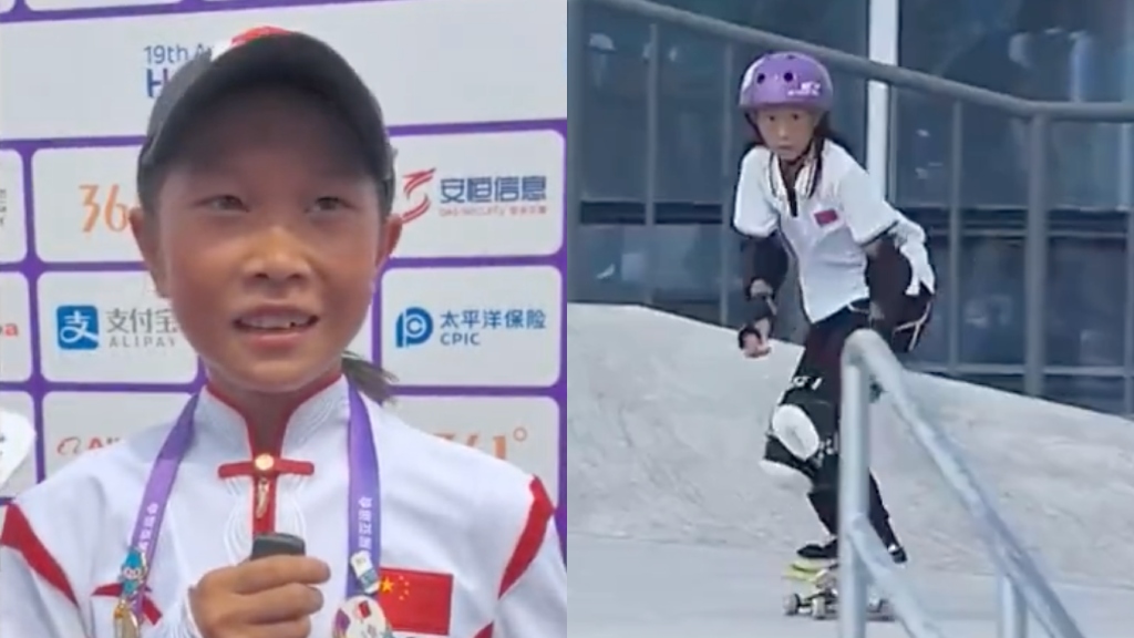 Asian Games: 13-year-old skateboarder becomes China's youngest gold medalist