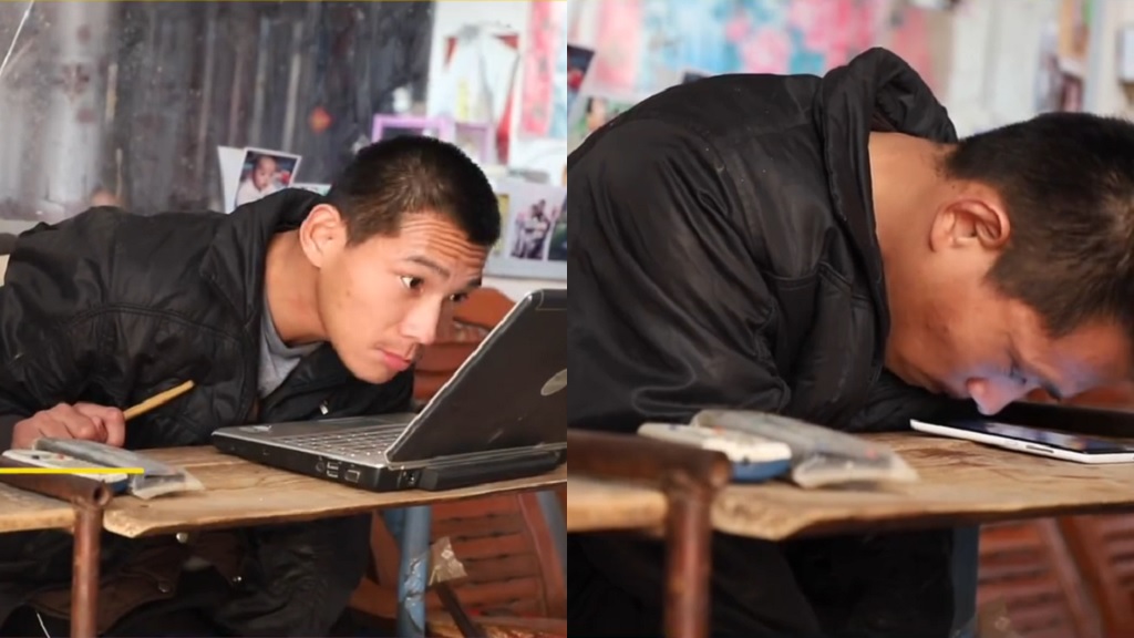 Man with cerebral palsy uses chin, nose to write heartwarming poem ...