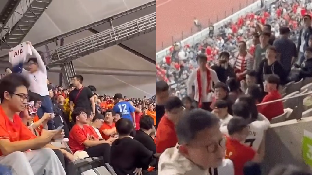 Son Heung-min's Chinese fans brawl with China supporters during World ...