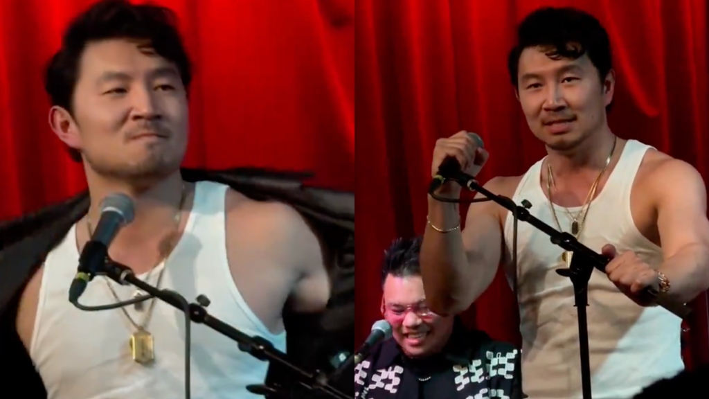 Simu Liu performs ‘I’m Just Ken’ with AJ Rafael at LA concert