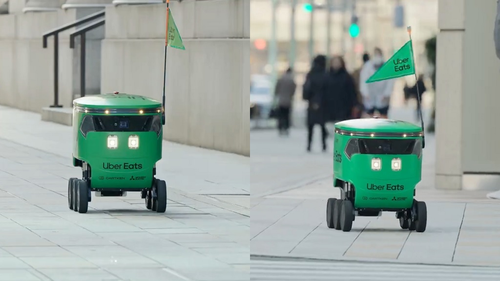 Uber Eats' little green robots begin delivering food in Tokyo