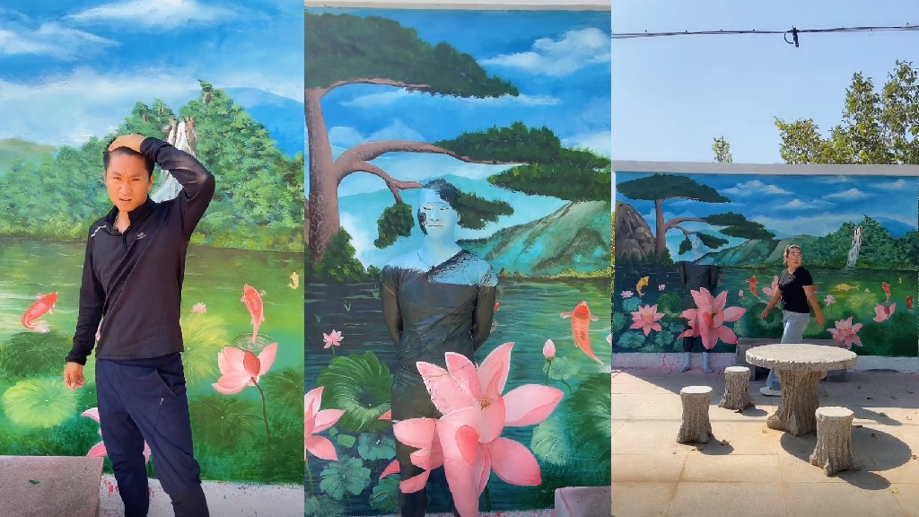 How a Chinese painter turns himself ‘invisible’ to help save the planet