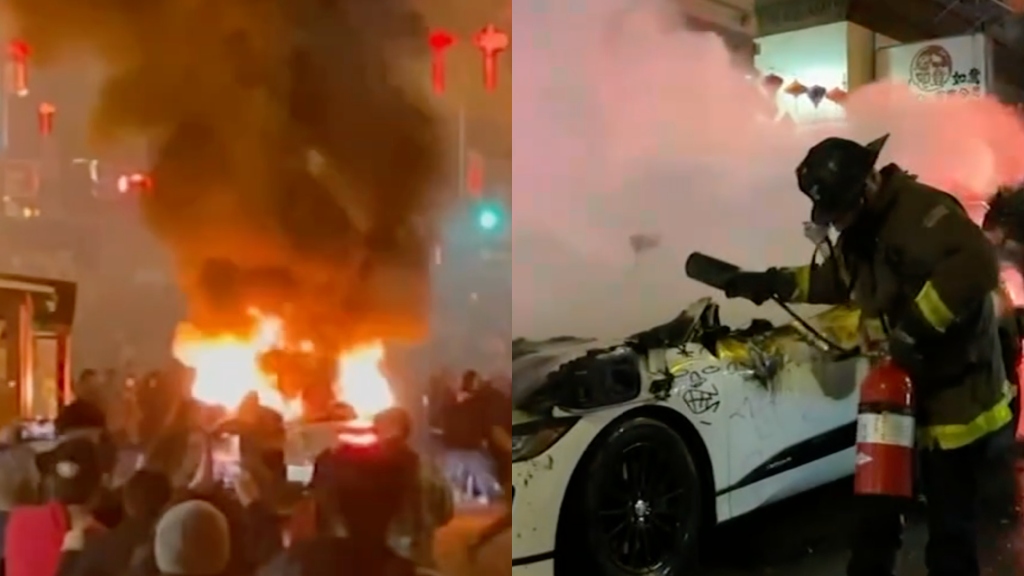 14-year-old boy suspected of setting fire to SF Chinatown robotaxi
