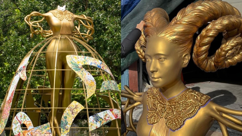 Pakistani American sculptor’s 'satanic' golden statue beheaded in Texas Pakistani American sculptor’s 'satanic' golden statue beheaded in Texas