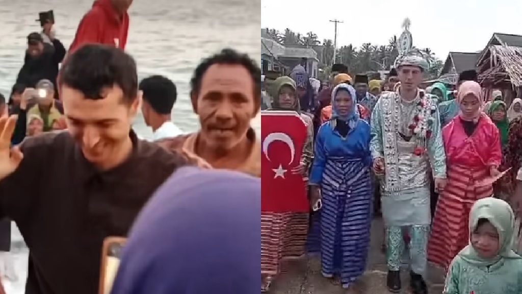 Video: Turkish man flies to Indonesia to meet and marry long-distance ...
