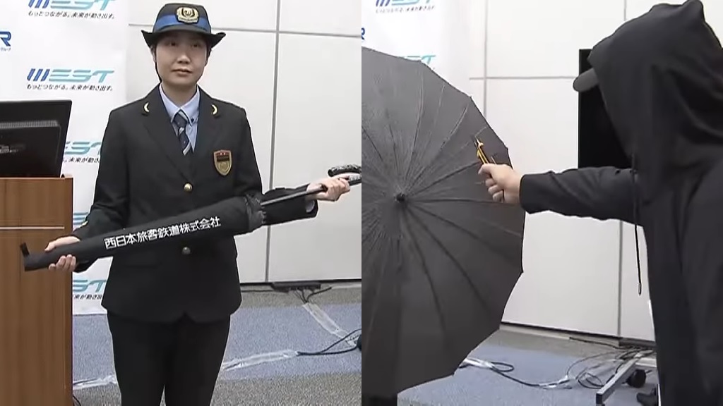Train company to deploy Japan’s first 'blade-proof' umbrellas against ...